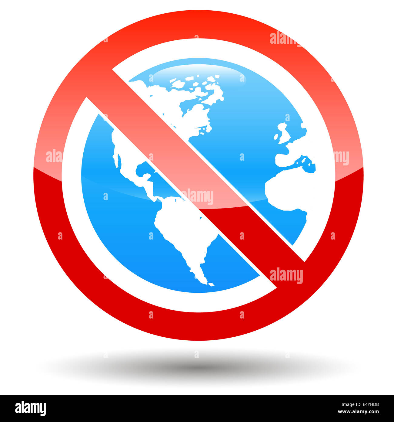 No earth icon Stock Photo - Alamy