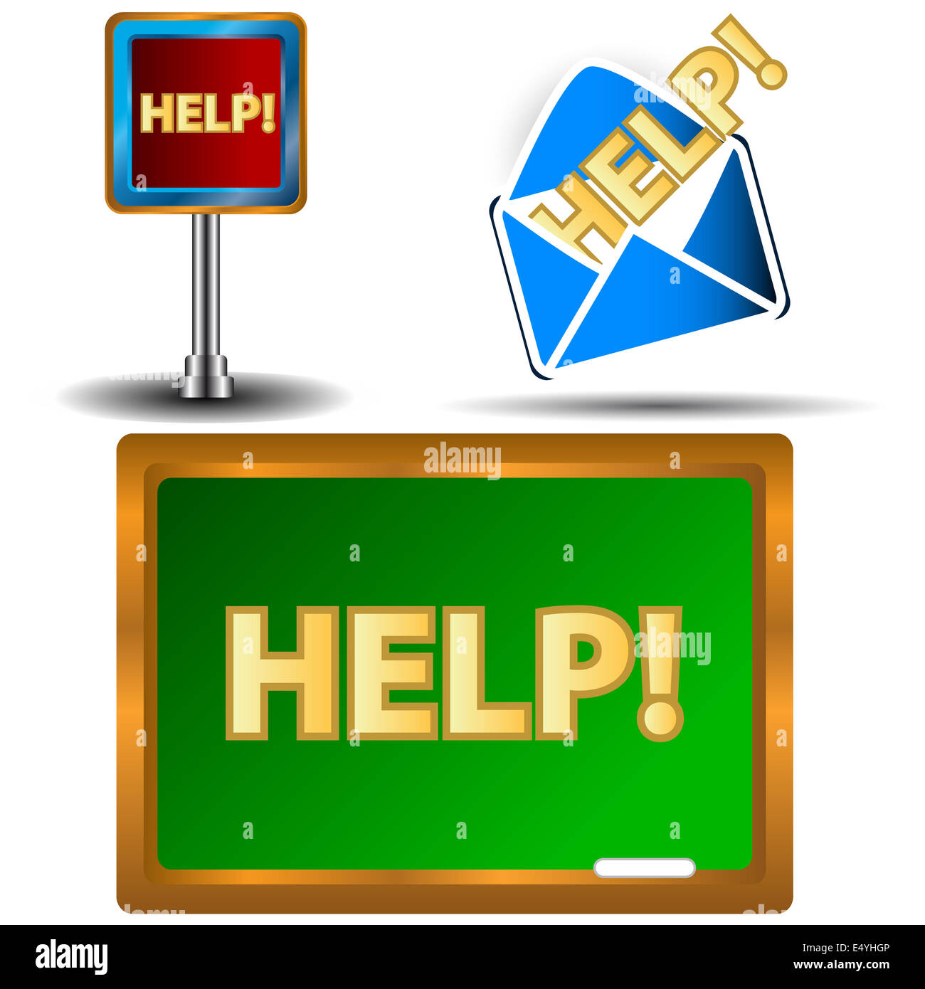 Help icons set Stock Photo - Alamy