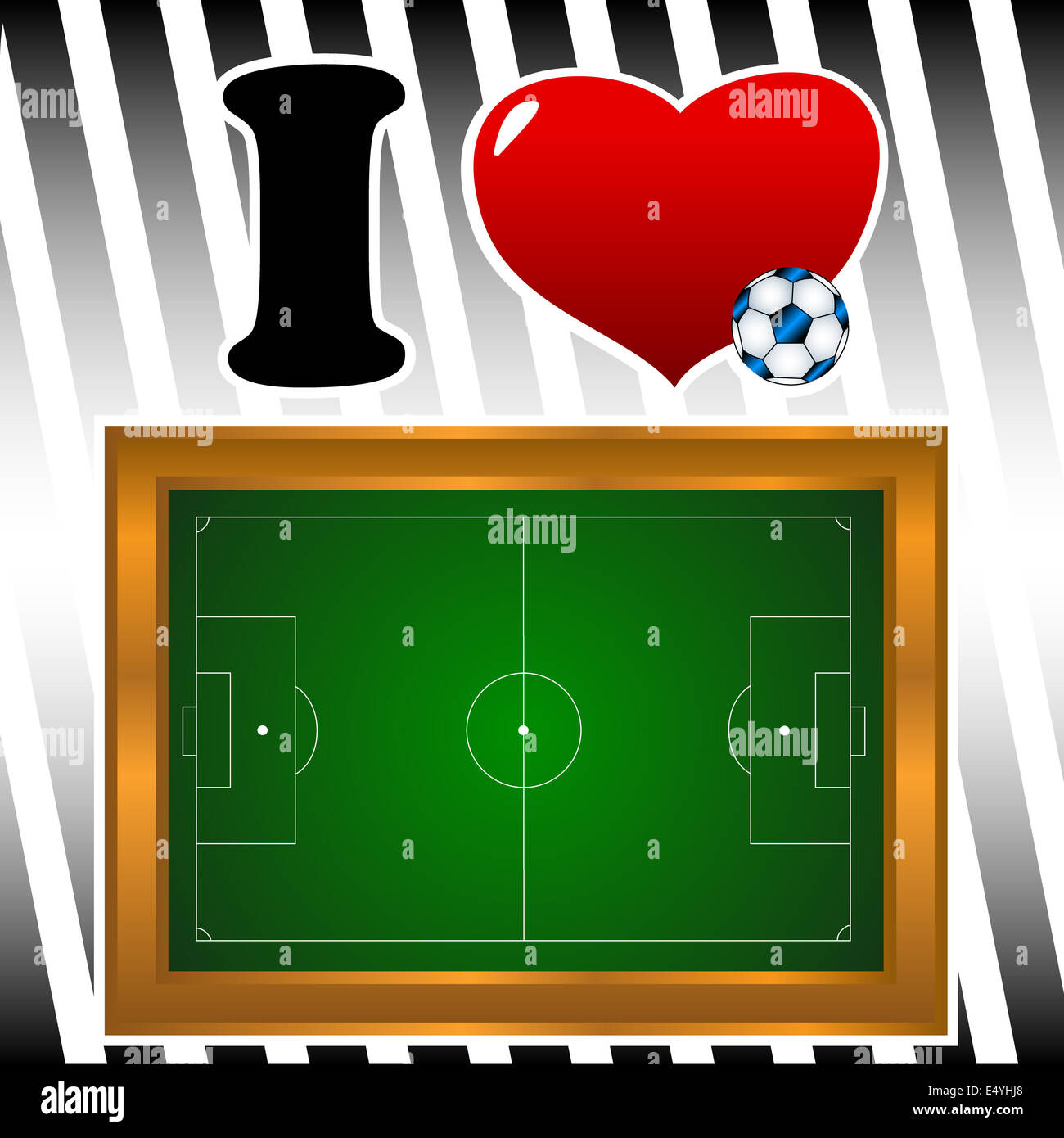 I love football Stock Photo - Alamy