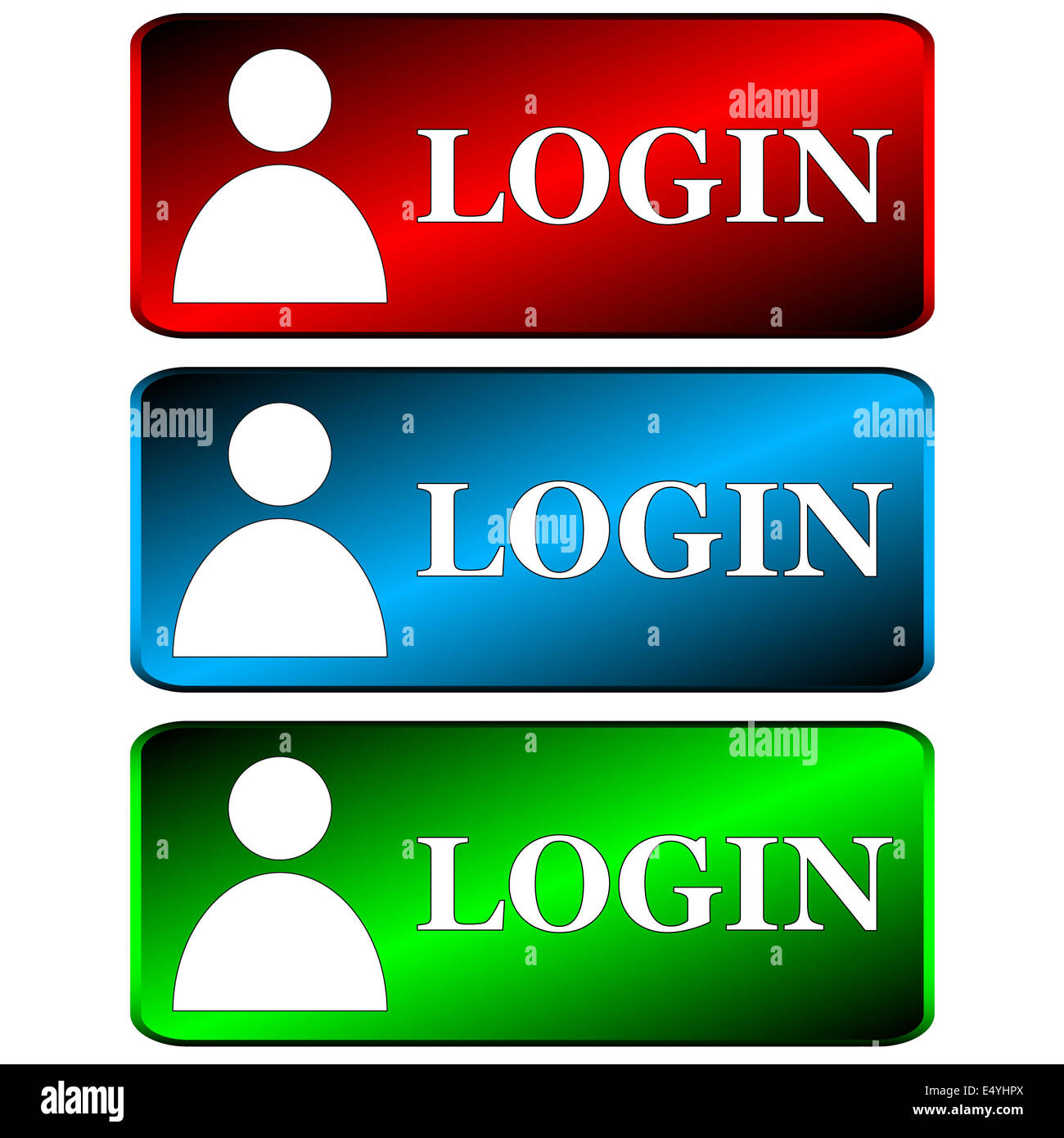 Login icons set Stock Photo - Alamy