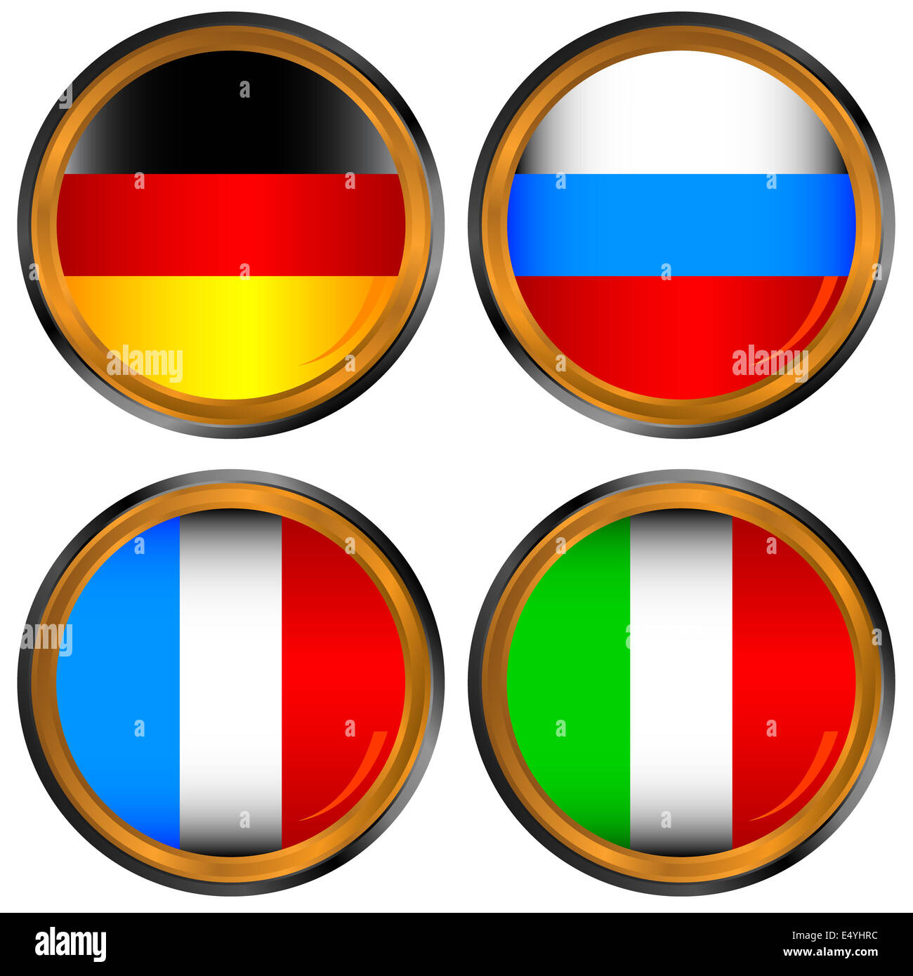 Country flags rounded hi-res stock photography and images - Alamy