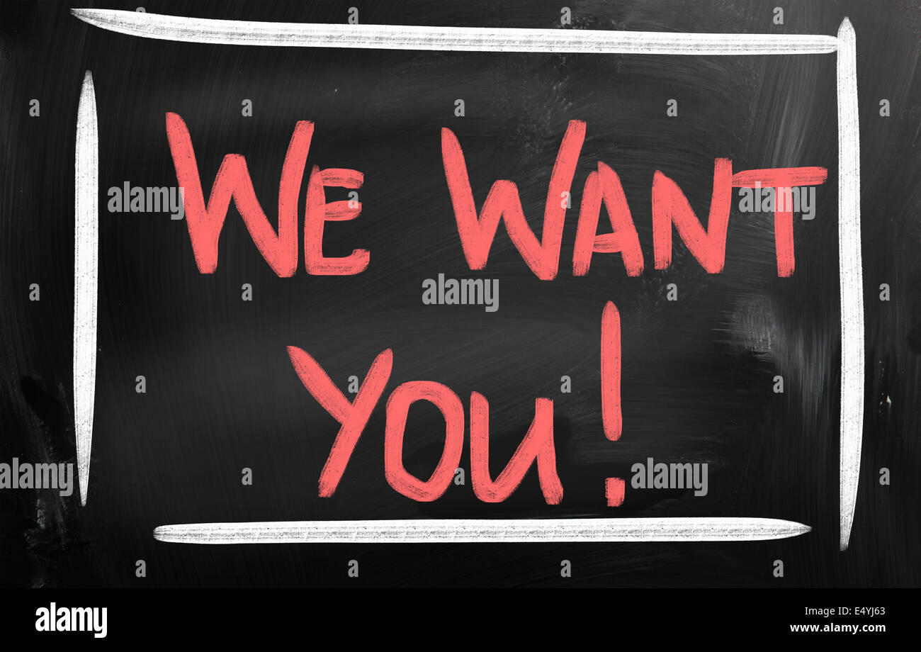 we want you! Stock Photo - Alamy