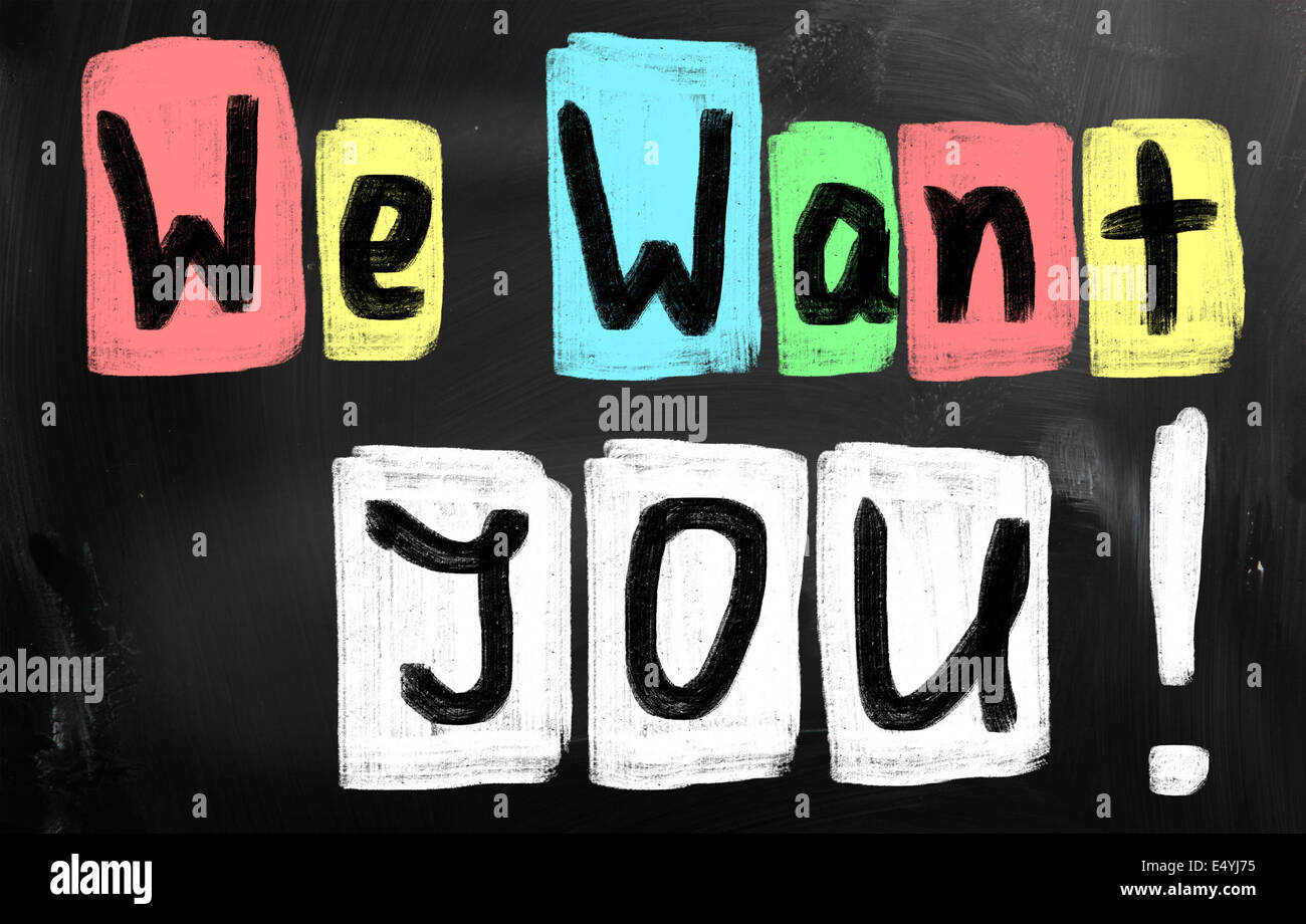 we want you! Stock Photo - Alamy