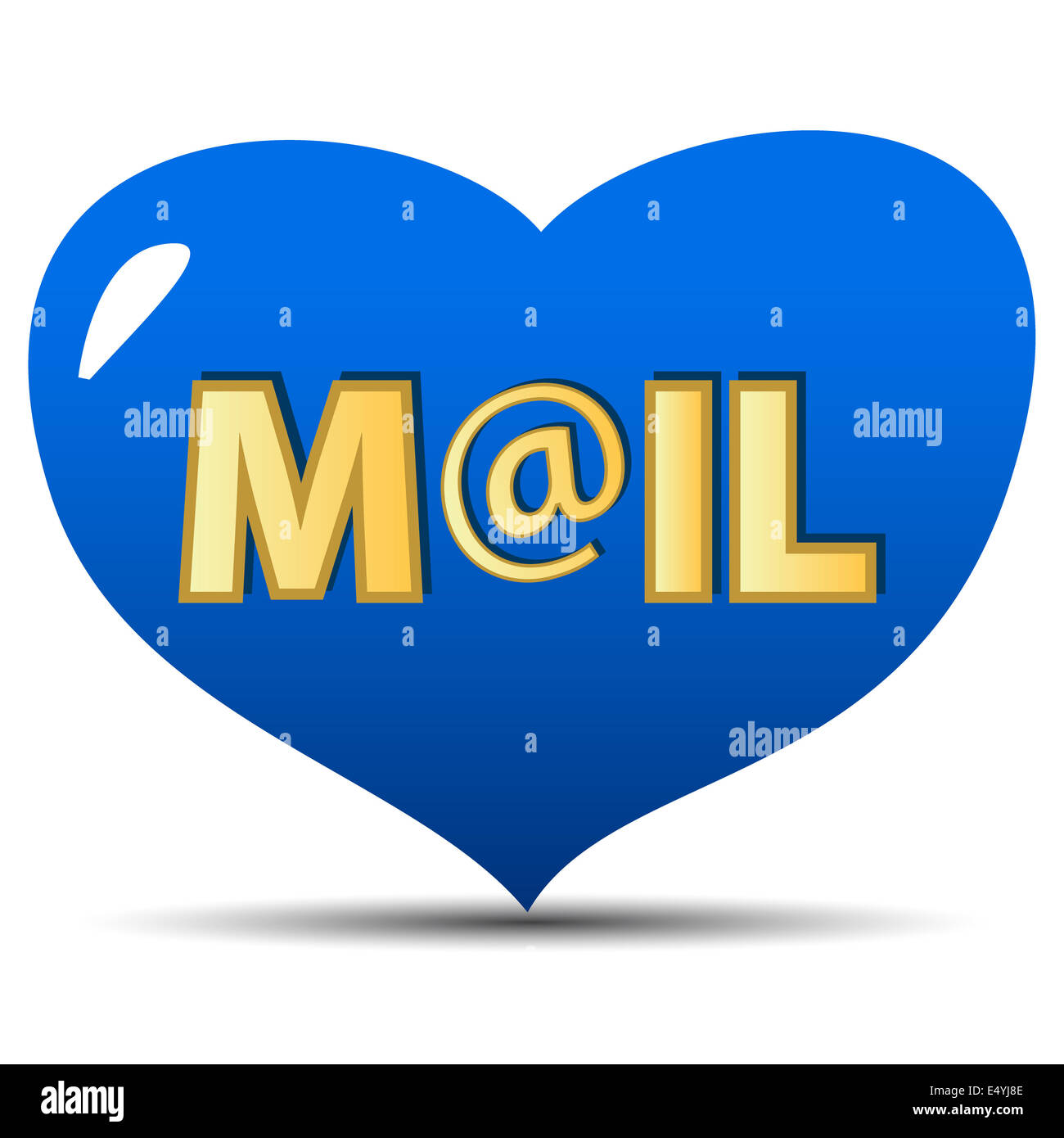 Blue mail icon Stock Photo - Alamy