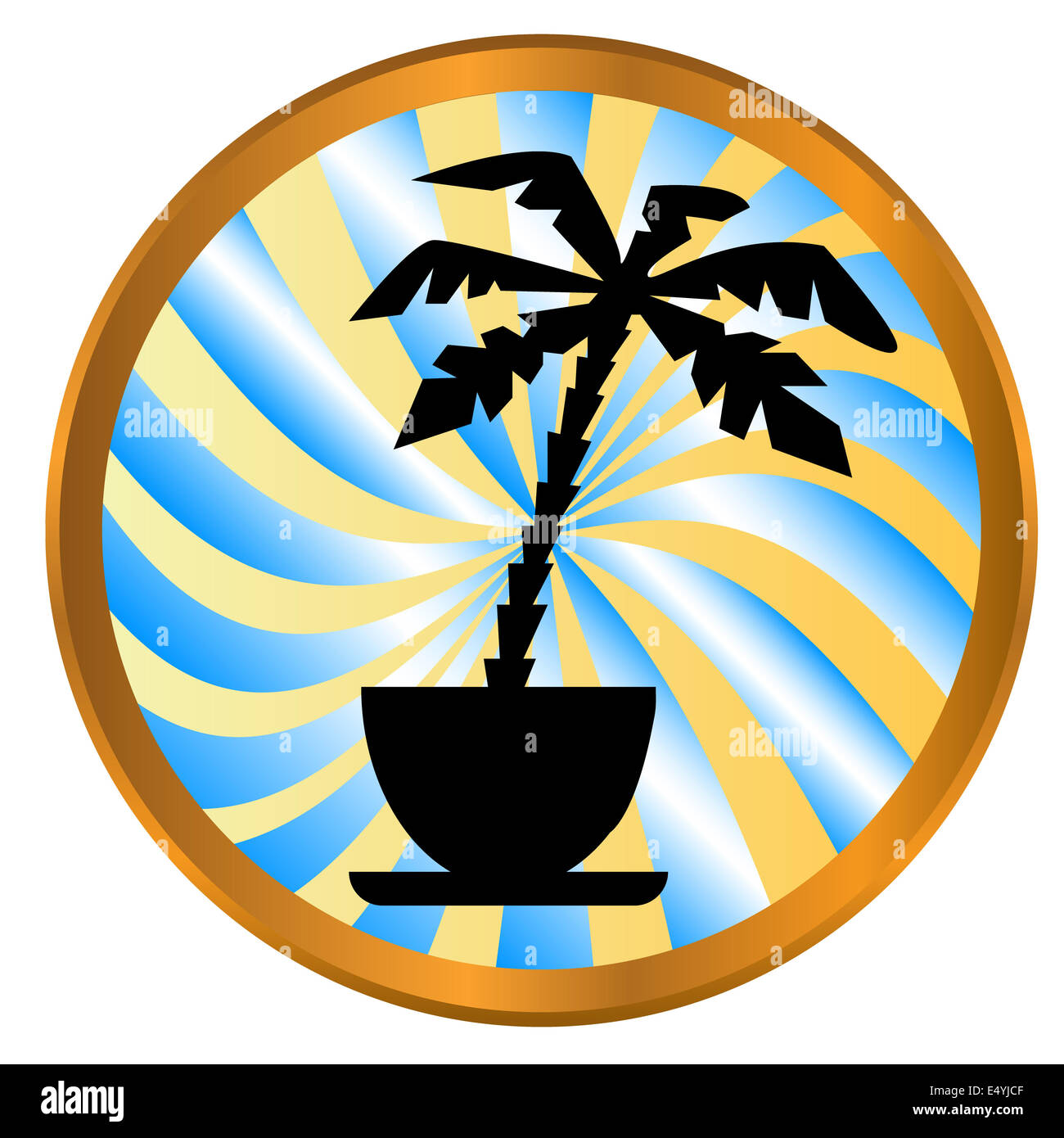 Palm tree icon Stock Photo - Alamy