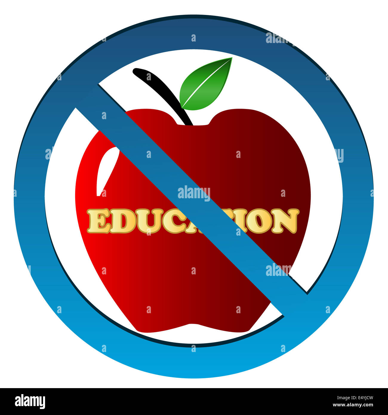 No education icon Stock Photo - Alamy