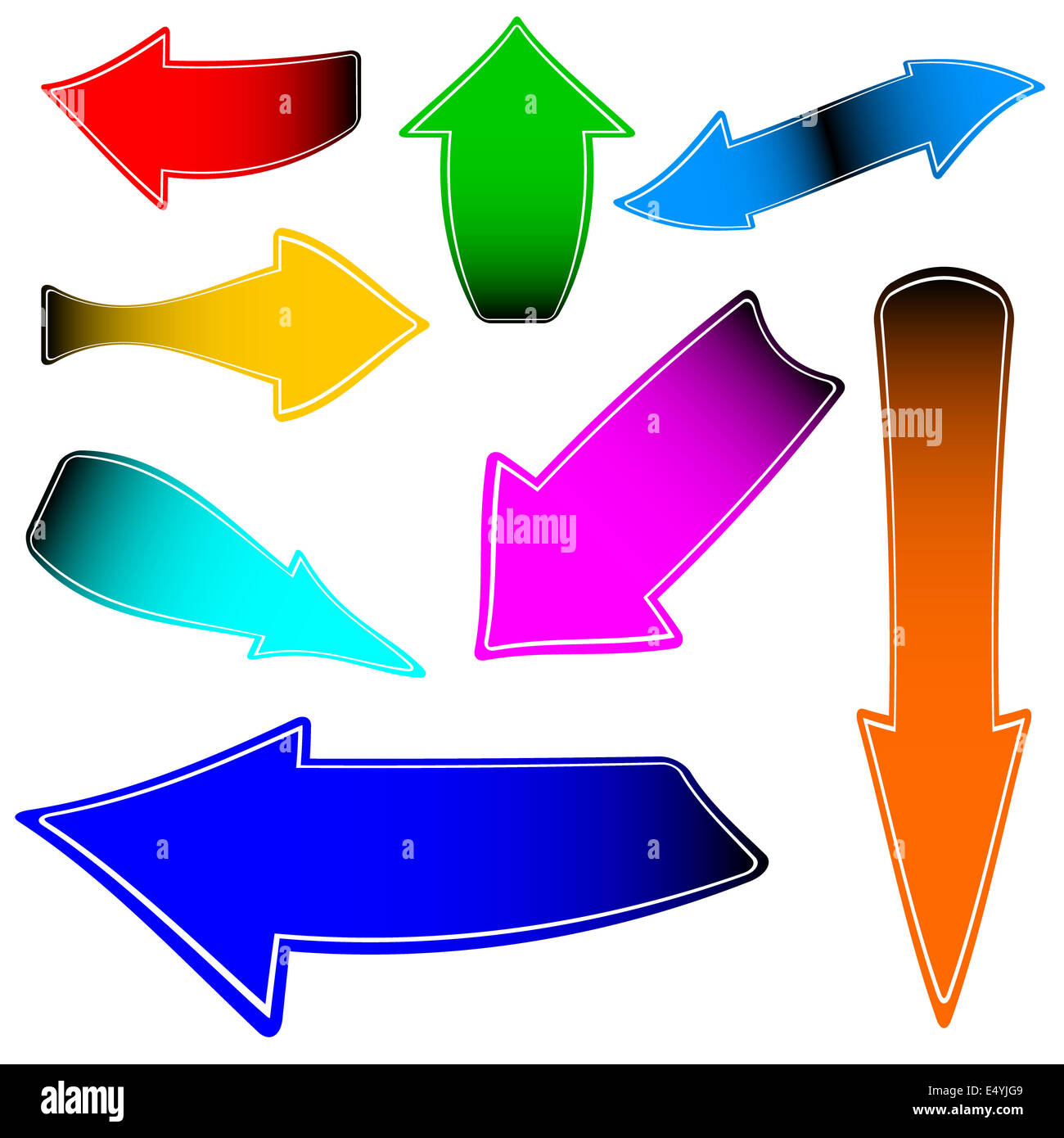 Gradient arrows Cut Out Stock Images & Pictures - Alamy