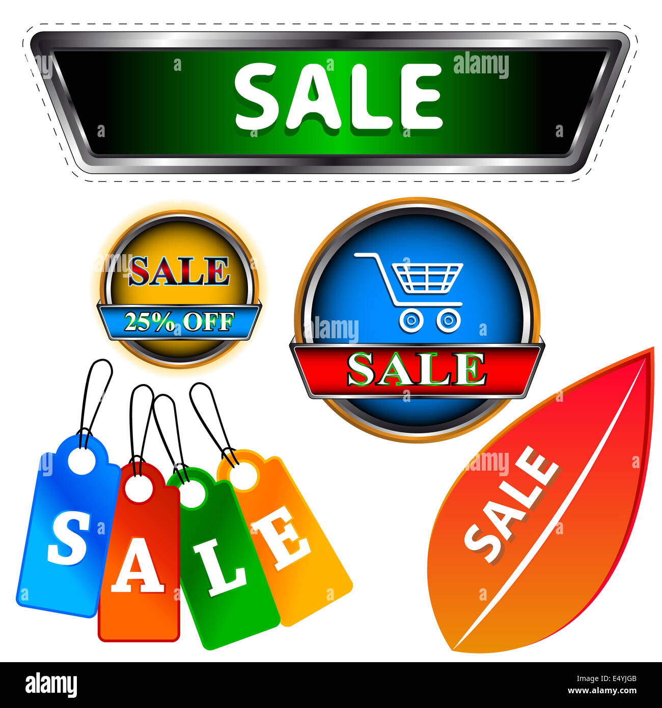 Sale logo set Stock Photo - Alamy