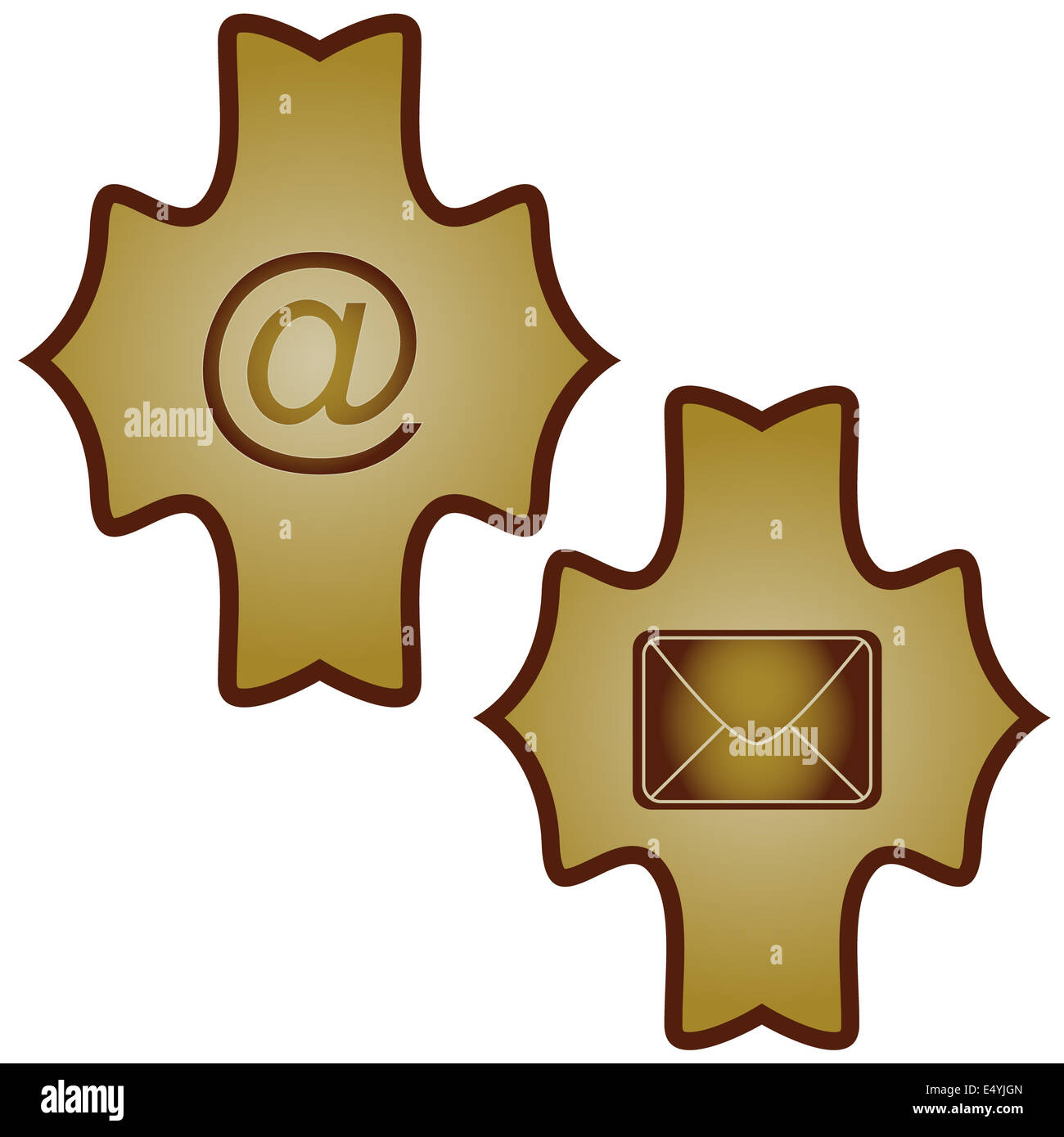 Mail badge Cut Out Stock Images & Pictures - Alamy