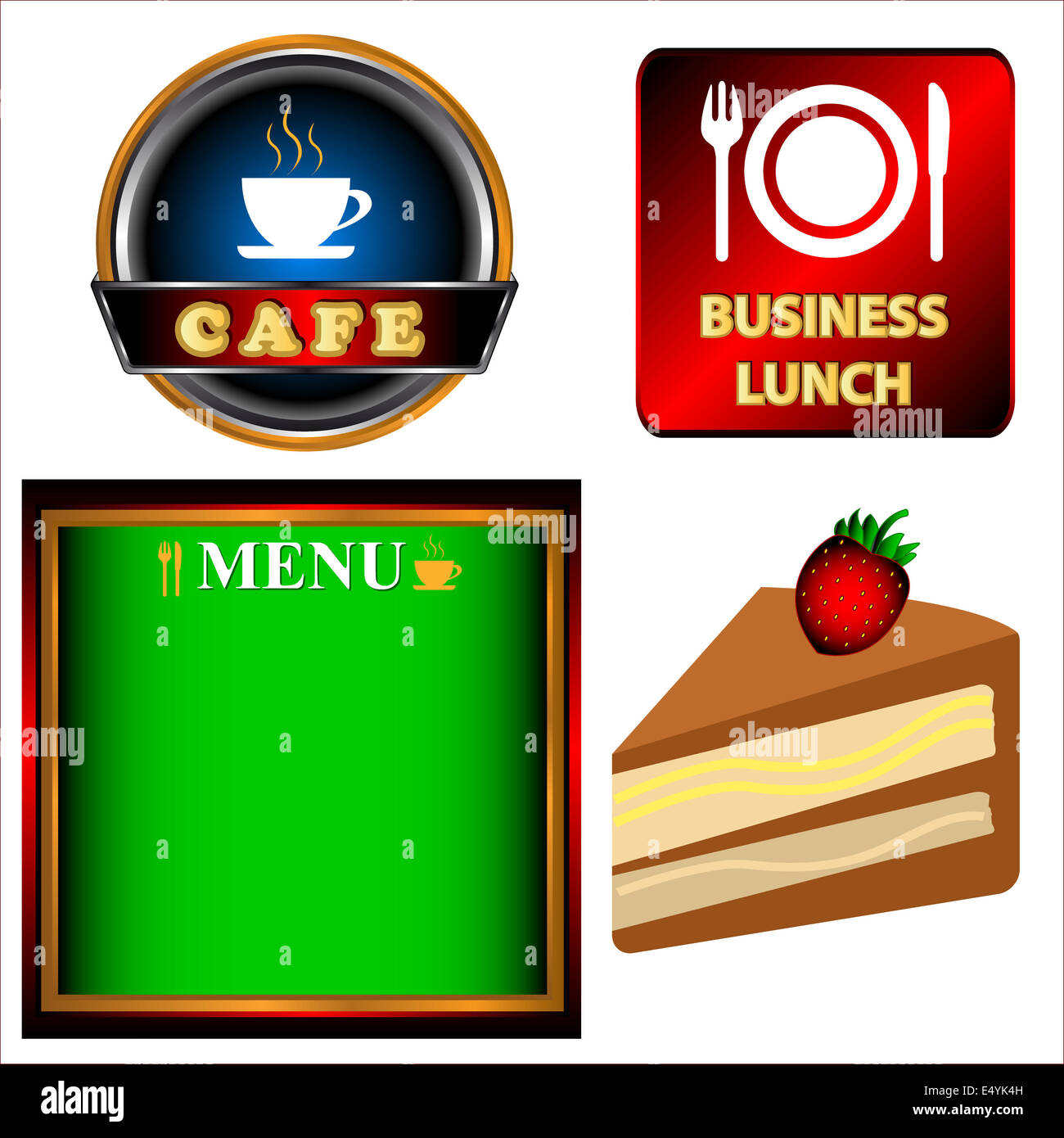 Cafe logo set Stock Photo - Alamy