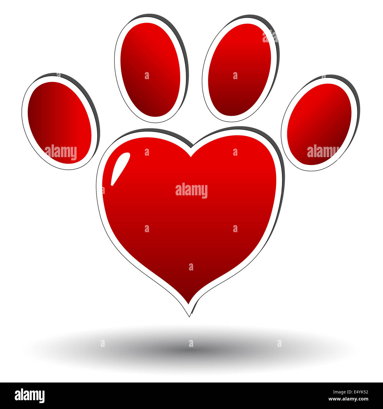 Red Dog Paw Logo