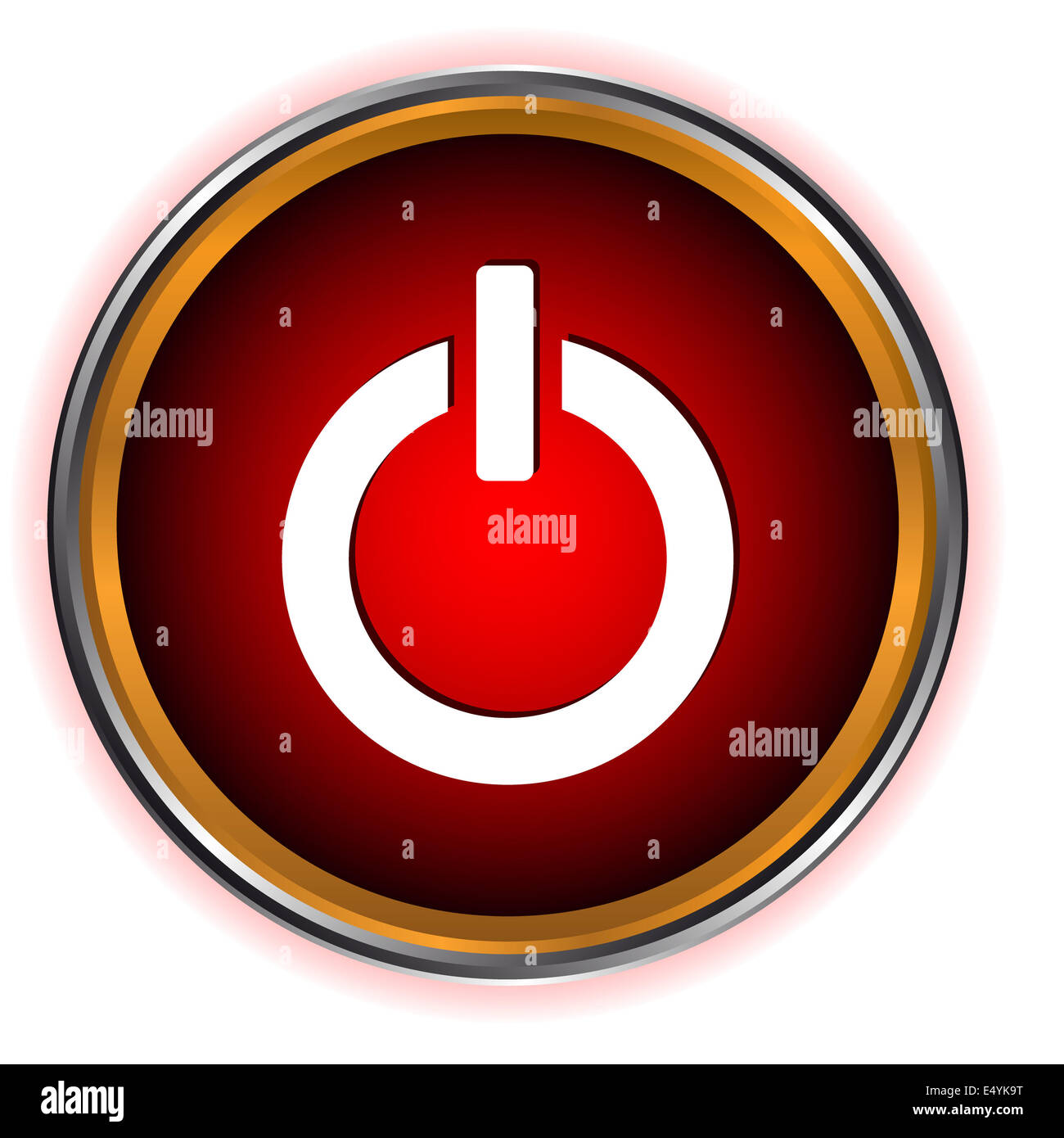 Power red circle logo Stock Photo - Alamy