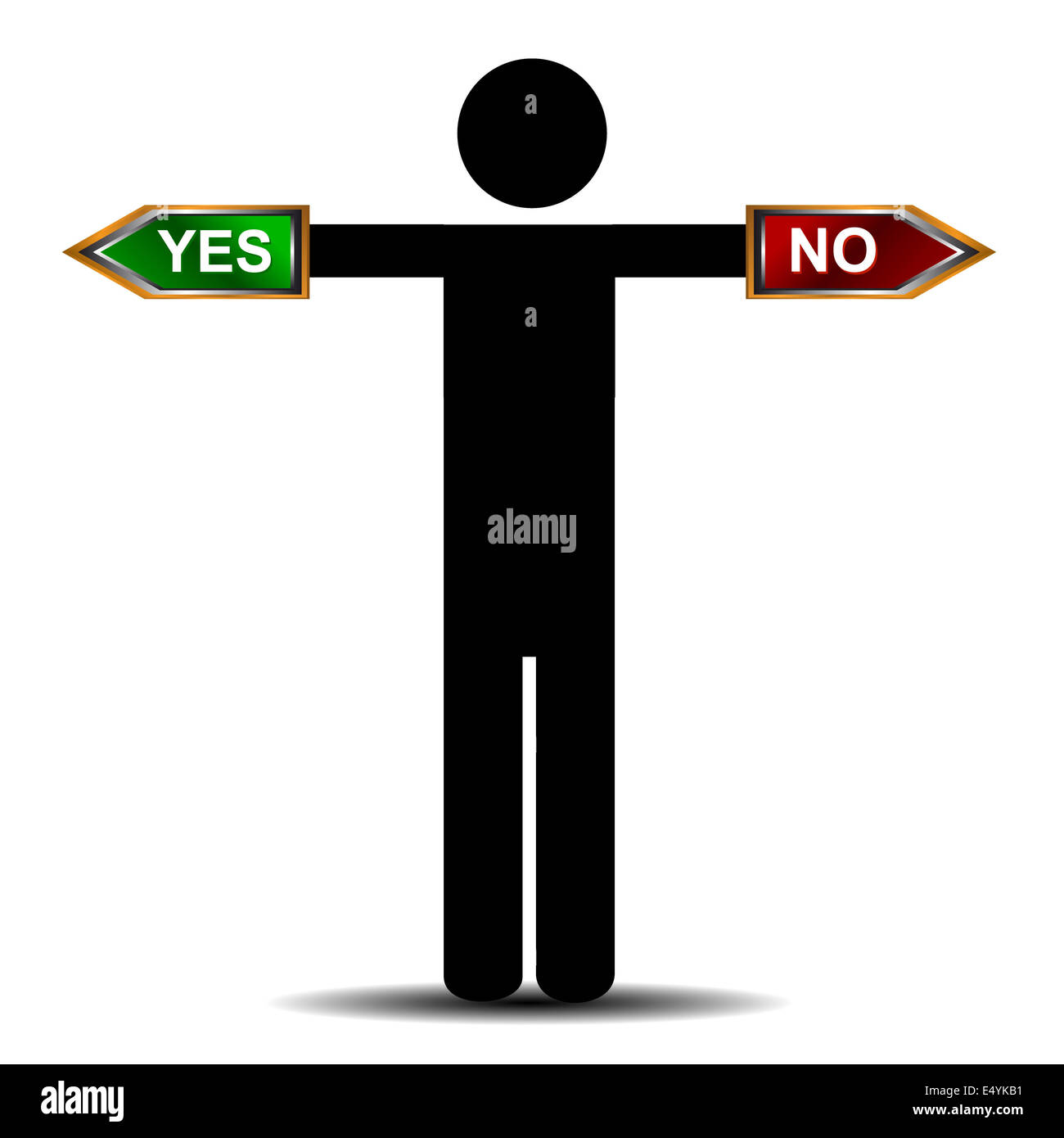 Person and signs Stock Photo - Alamy