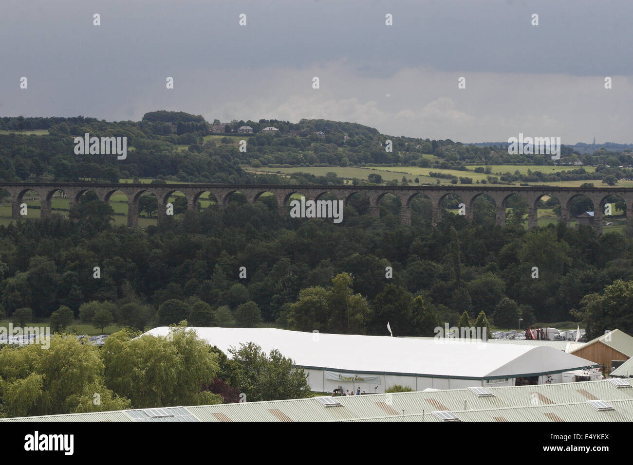 aerial view of Crimple Low viaduct at Great Yorkshire Show, Harrogate ...