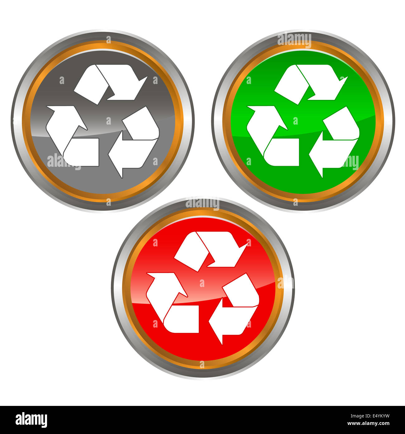 Recycling buttons hi-res stock photography and images - Alamy