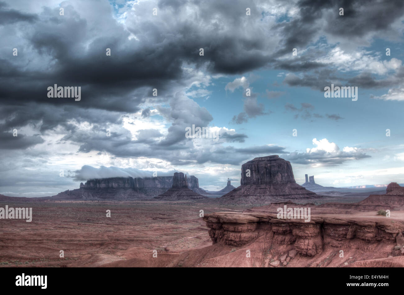 Monument valley. Red Desert Stock Photo - Alamy