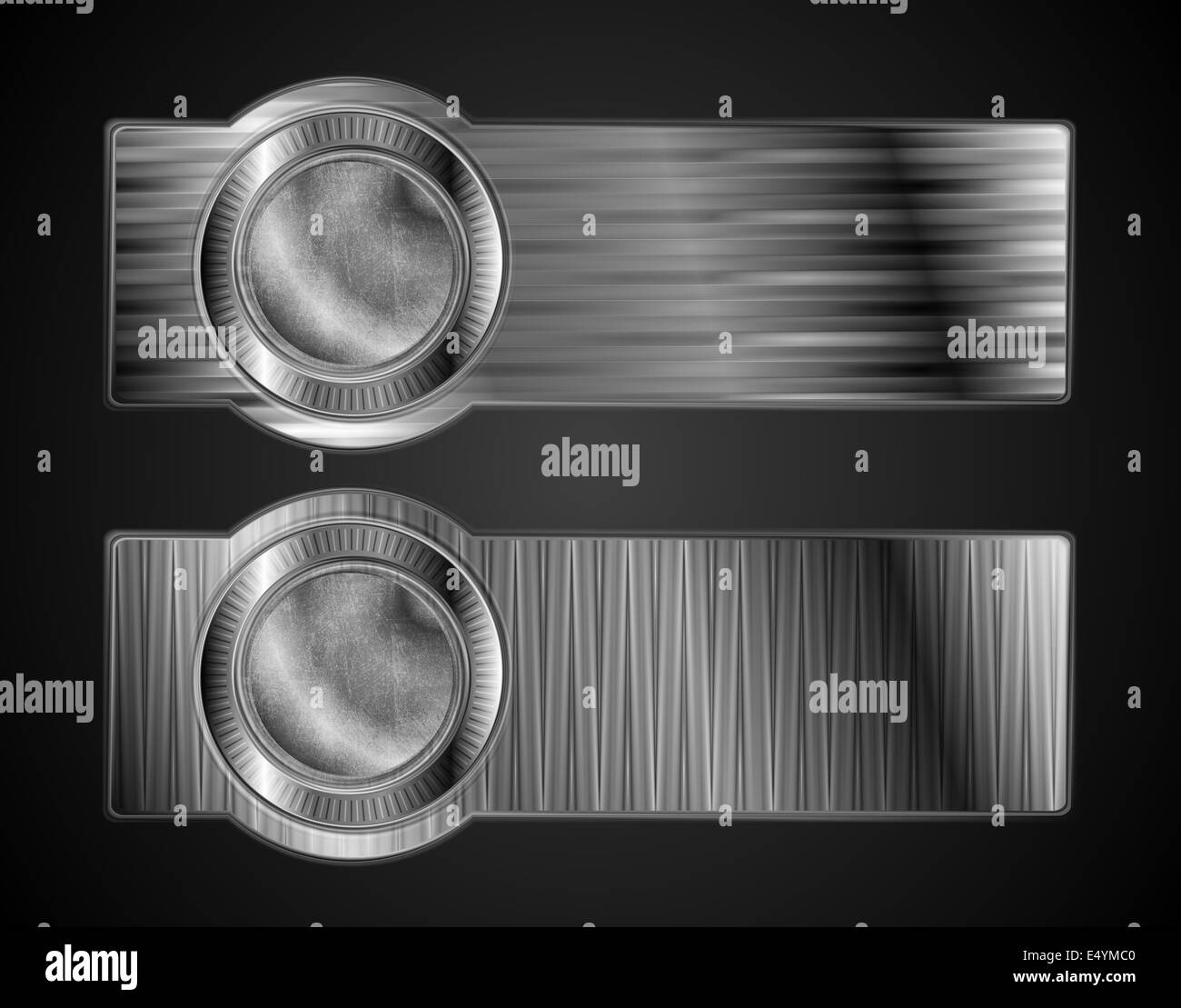 Abstract metallic banners. Technology style Stock Photo - Alamy