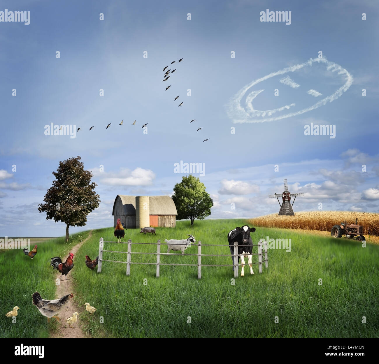Country Life Concept Stock Photo - Alamy