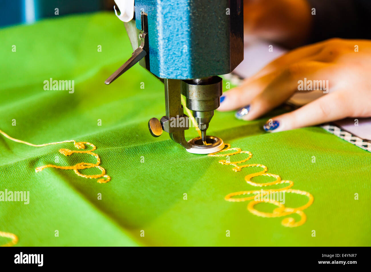 Lady hand at sewing Stock Photo - Alamy