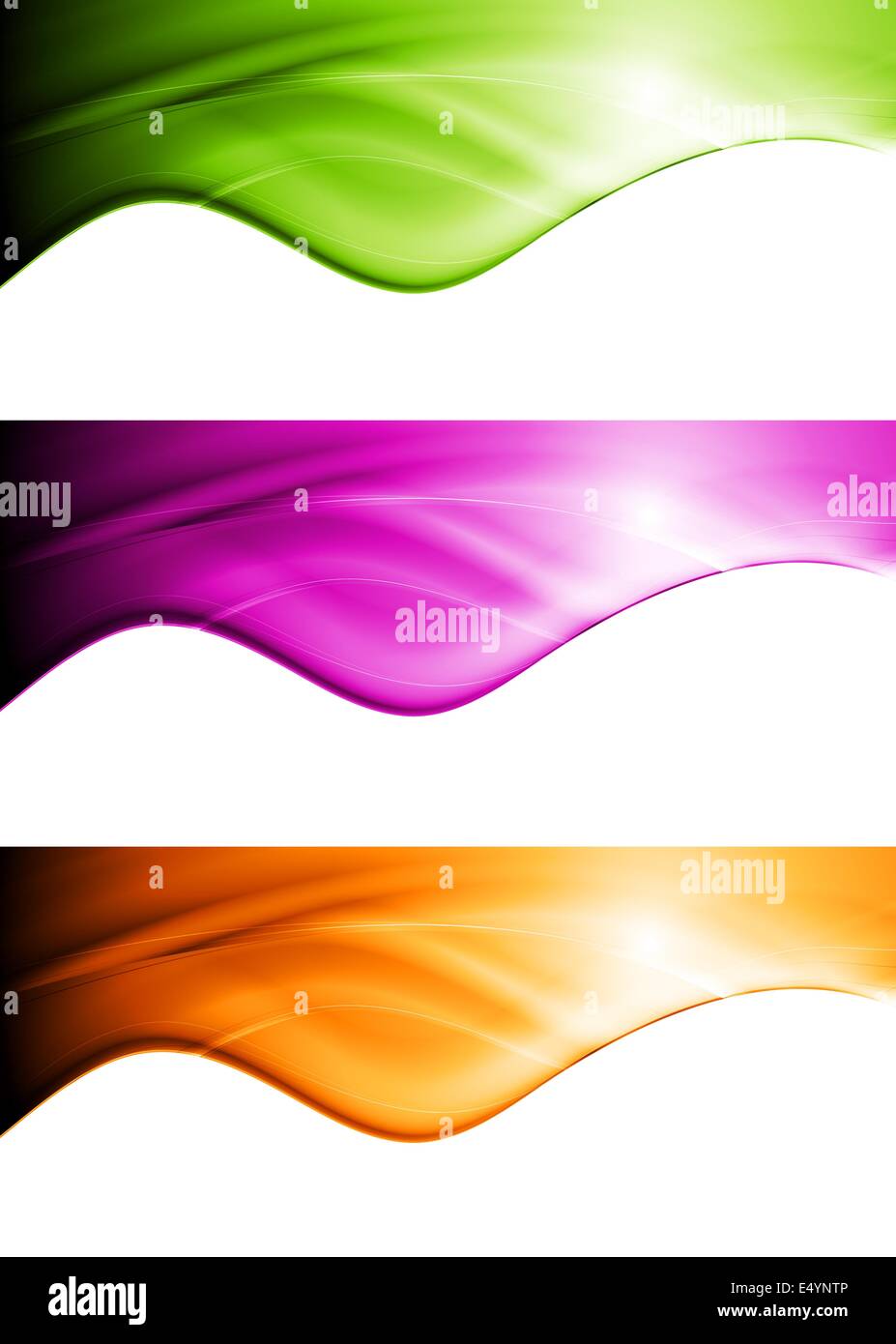 Colourful abstract wavy banners Stock Photo - Alamy