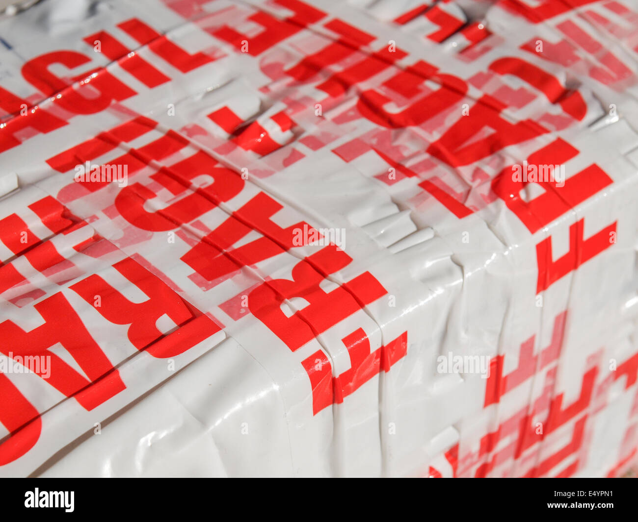Fragile packet parcel Stock Photo - Alamy