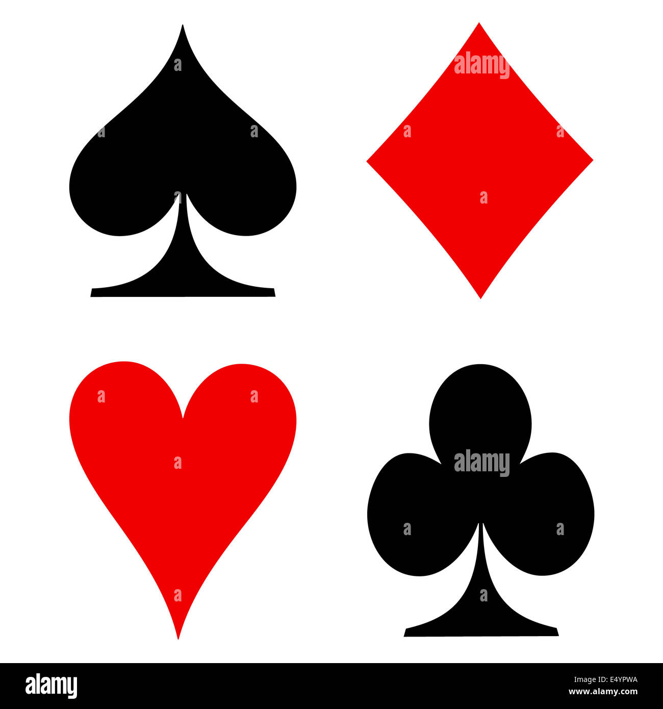 Playing card's signs Stock Photo - Alamy