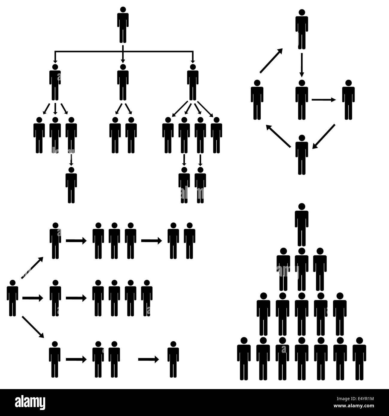 Pyramid chart vector set Black and White Stock Photos & Images - Alamy