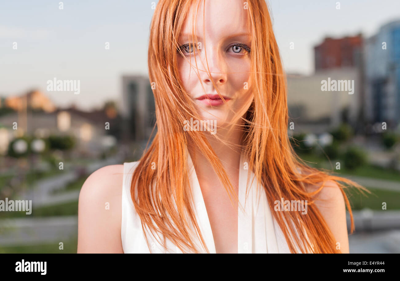 Freckled redhead hi-res stock photography and images - Alamy