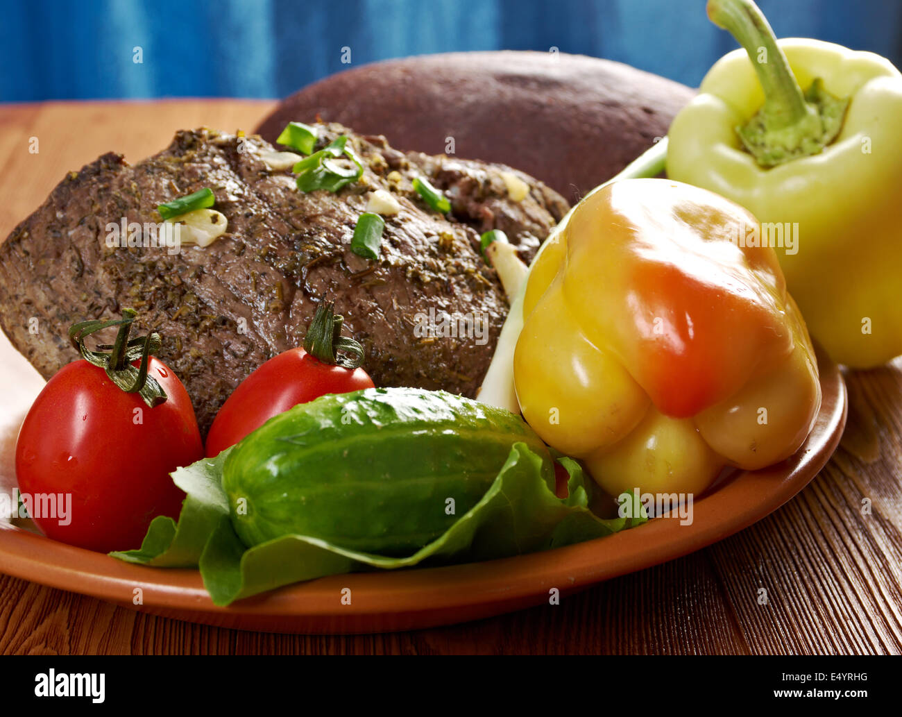 roast beef farm-style Stock Photo - Alamy