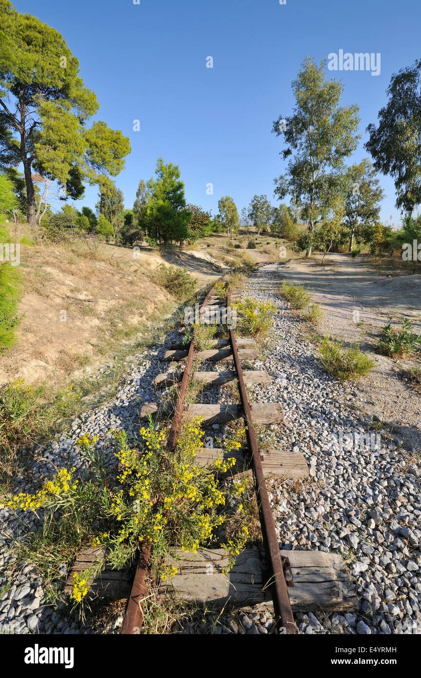 Abandoned railway in Athens, Greece Stock Photo - Alamy