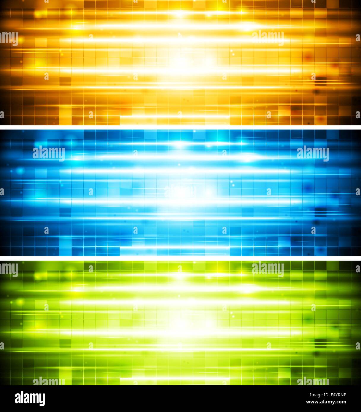 Abstract shiny colourful banners Stock Photo - Alamy