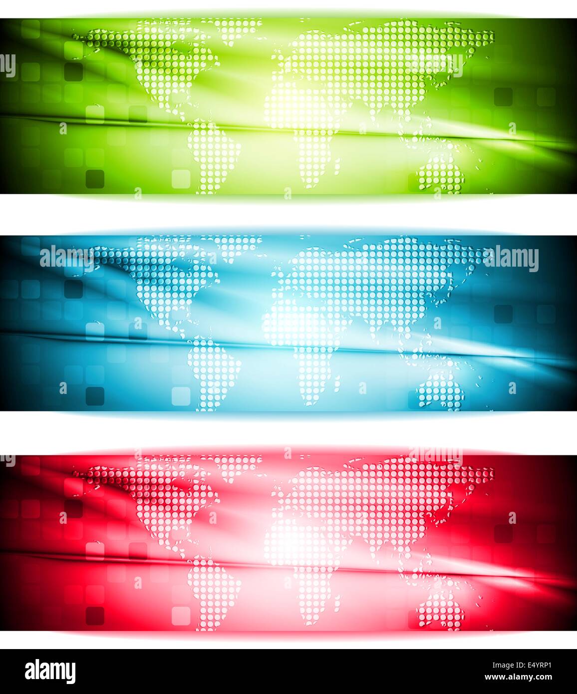 Colourful hi-tech elegant banners Stock Photo - Alamy
