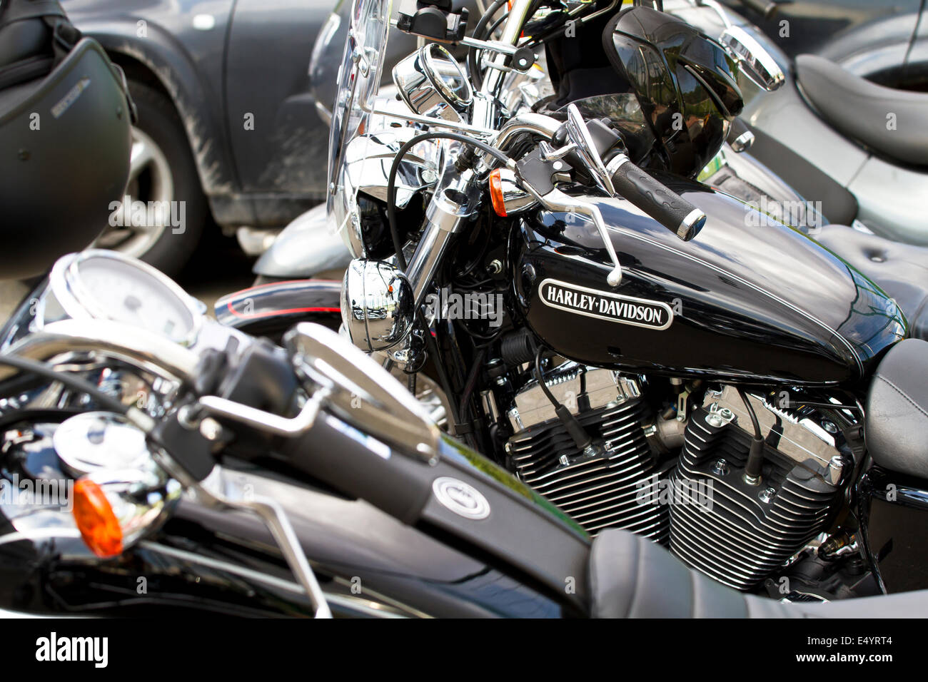 Side view of a custom motorcycle engine Stock Photo - Alamy