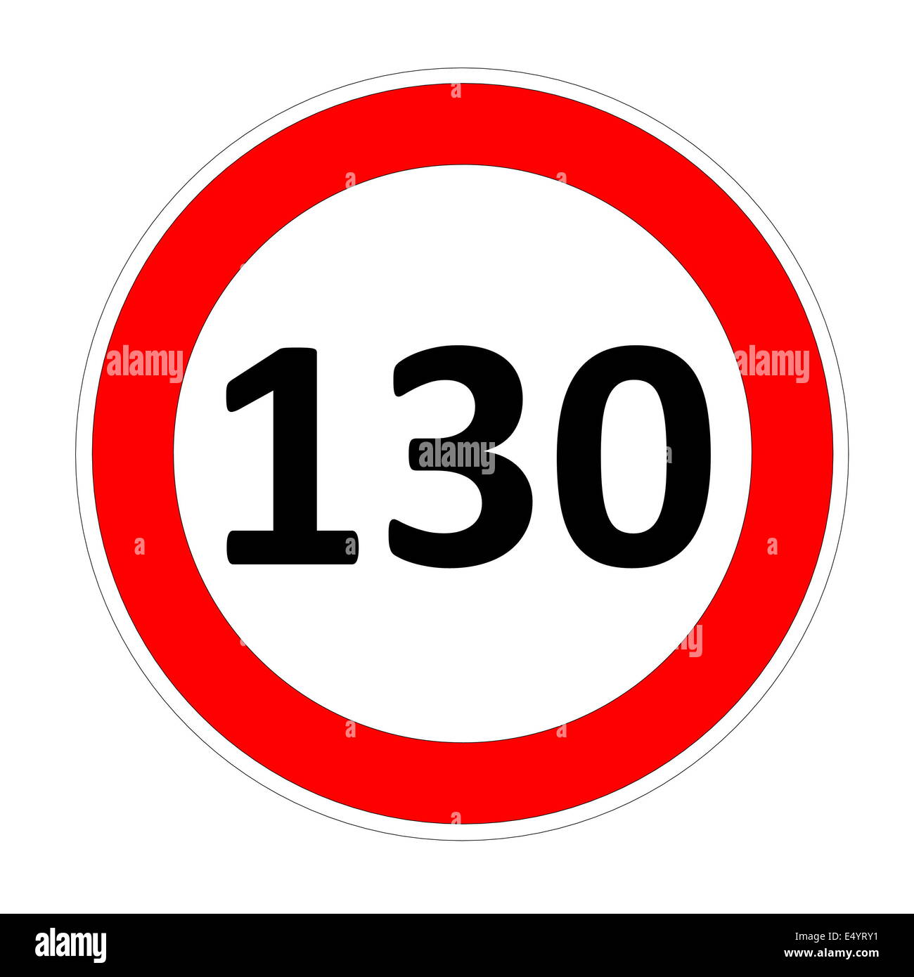 130 speed limit sign hi-res stock photography and images - Alamy