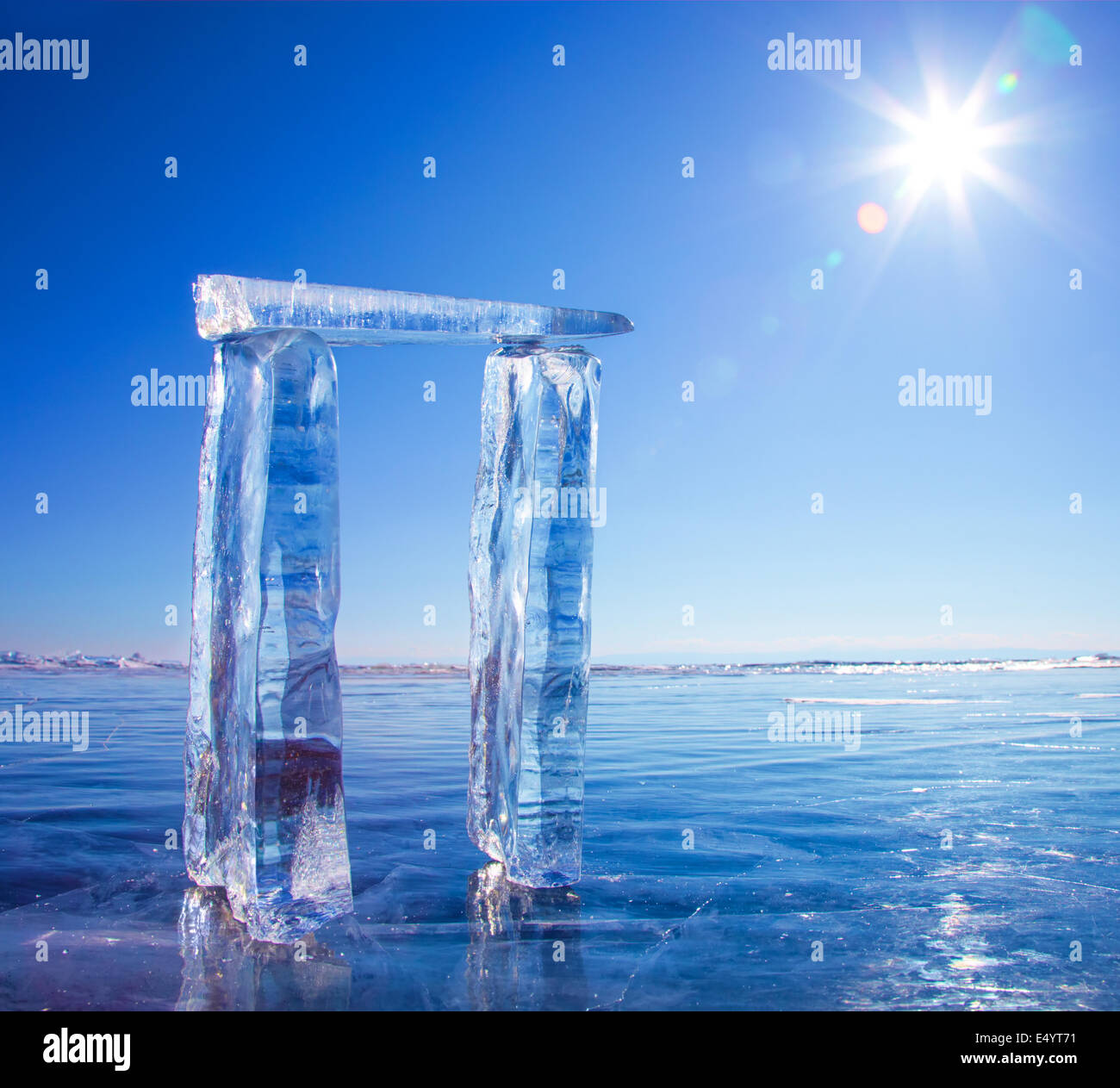 Gates made from ice Stock Photo - Alamy
