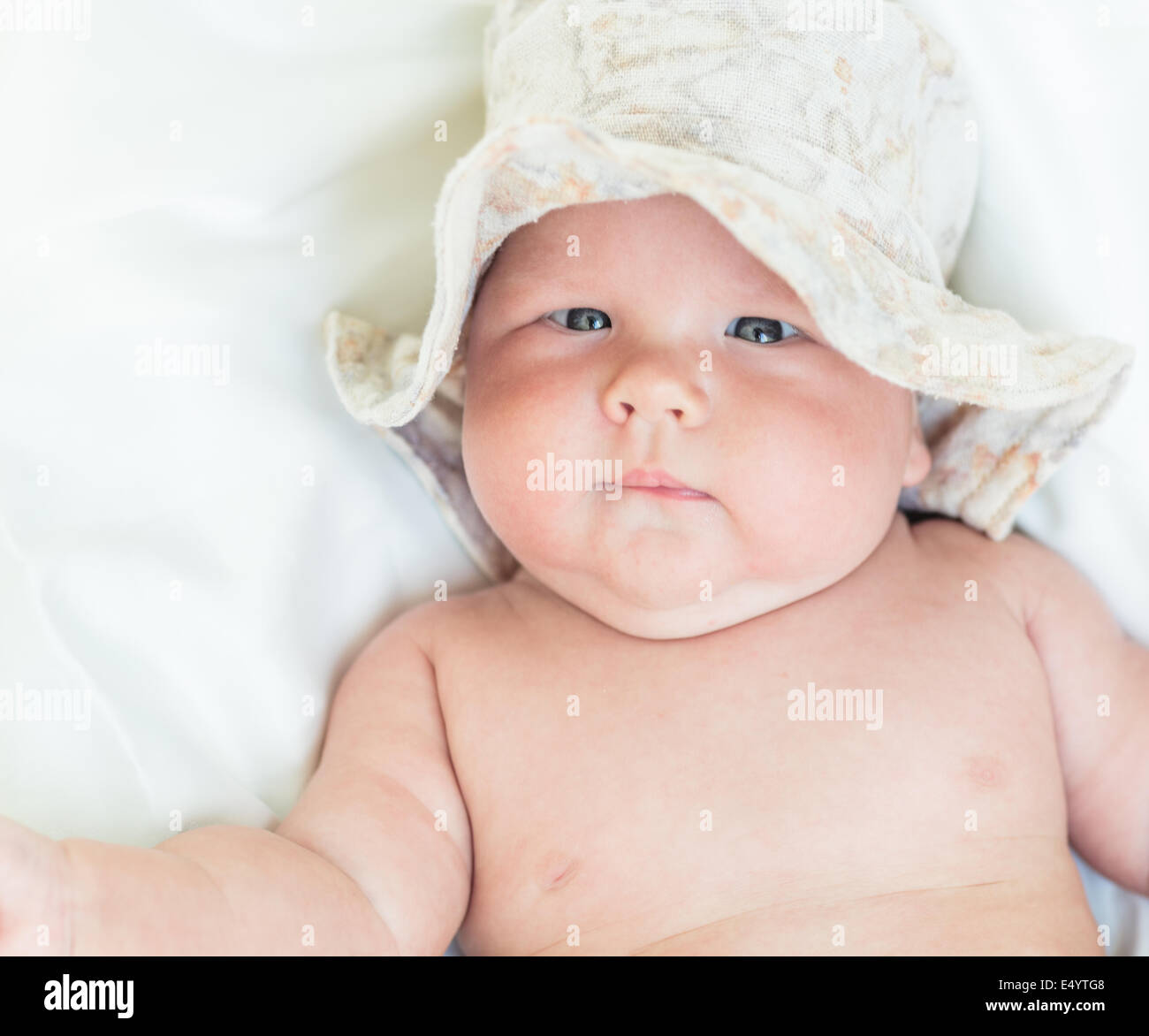 Baby in hat Stock Photo - Alamy