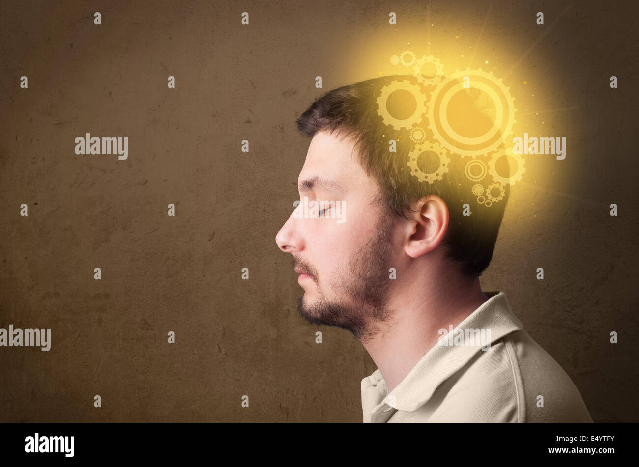 Brain man head creative teamwork hi-res stock photography and images ...