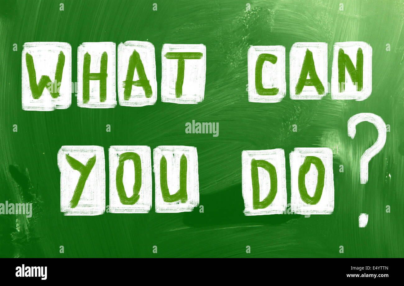 What can you do Stock Photo - Alamy