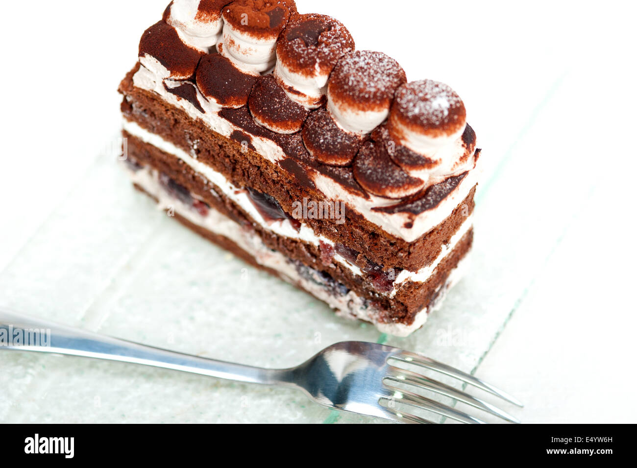 whipped cream dessert cake slice Stock Photo - Alamy