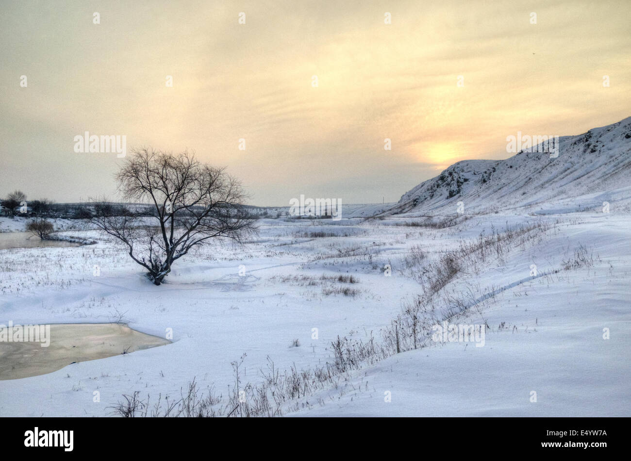 winter landscape with snow Stock Photo - Alamy