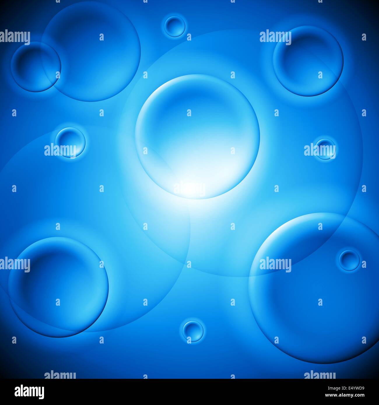 Abstract blue background with circles Stock Photo - Alamy