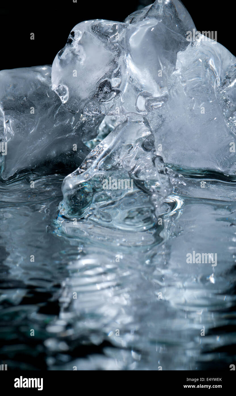chunks of ice lay on the ground Stock Photo - Alamy