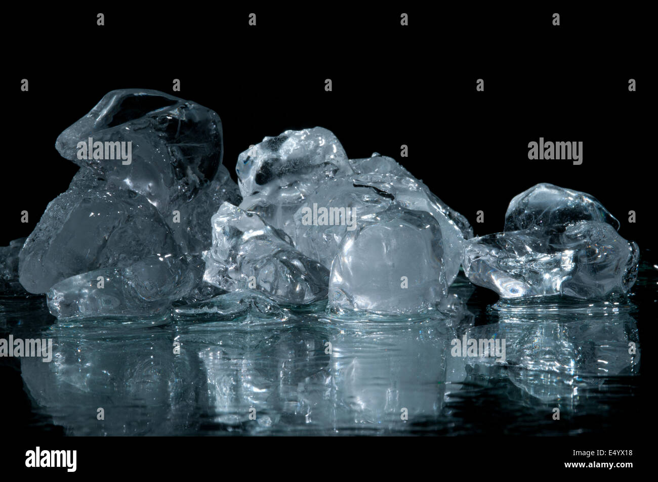 chunks of ice lay on the ground Stock Photo - Alamy