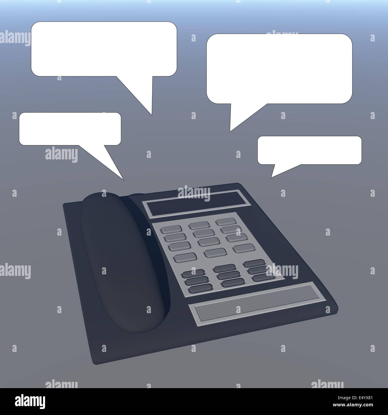 Vintage phone conversation - 3D render Stock Photo - Alamy