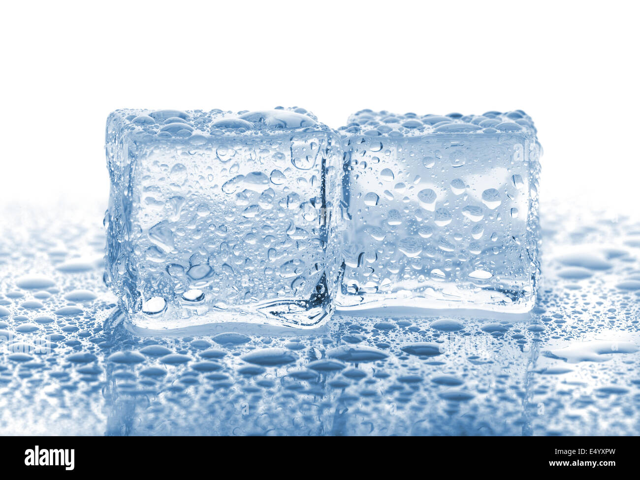 Two melted ice cubes Stock Photo - Alamy