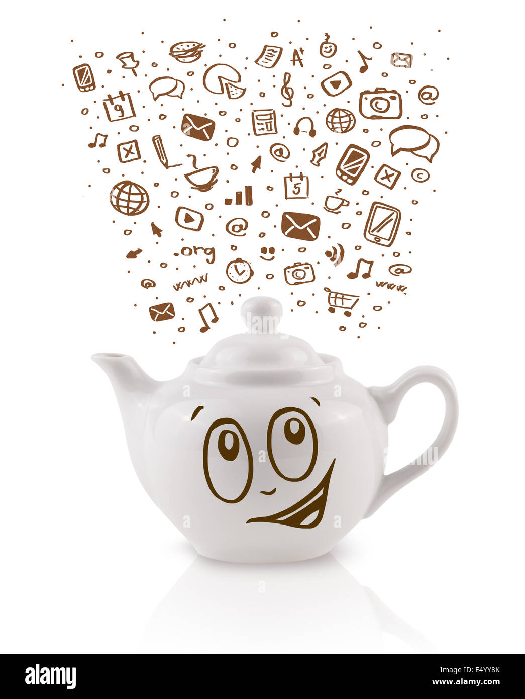 Clock icon hand drawn Cut Out Stock Images & Pictures - Alamy