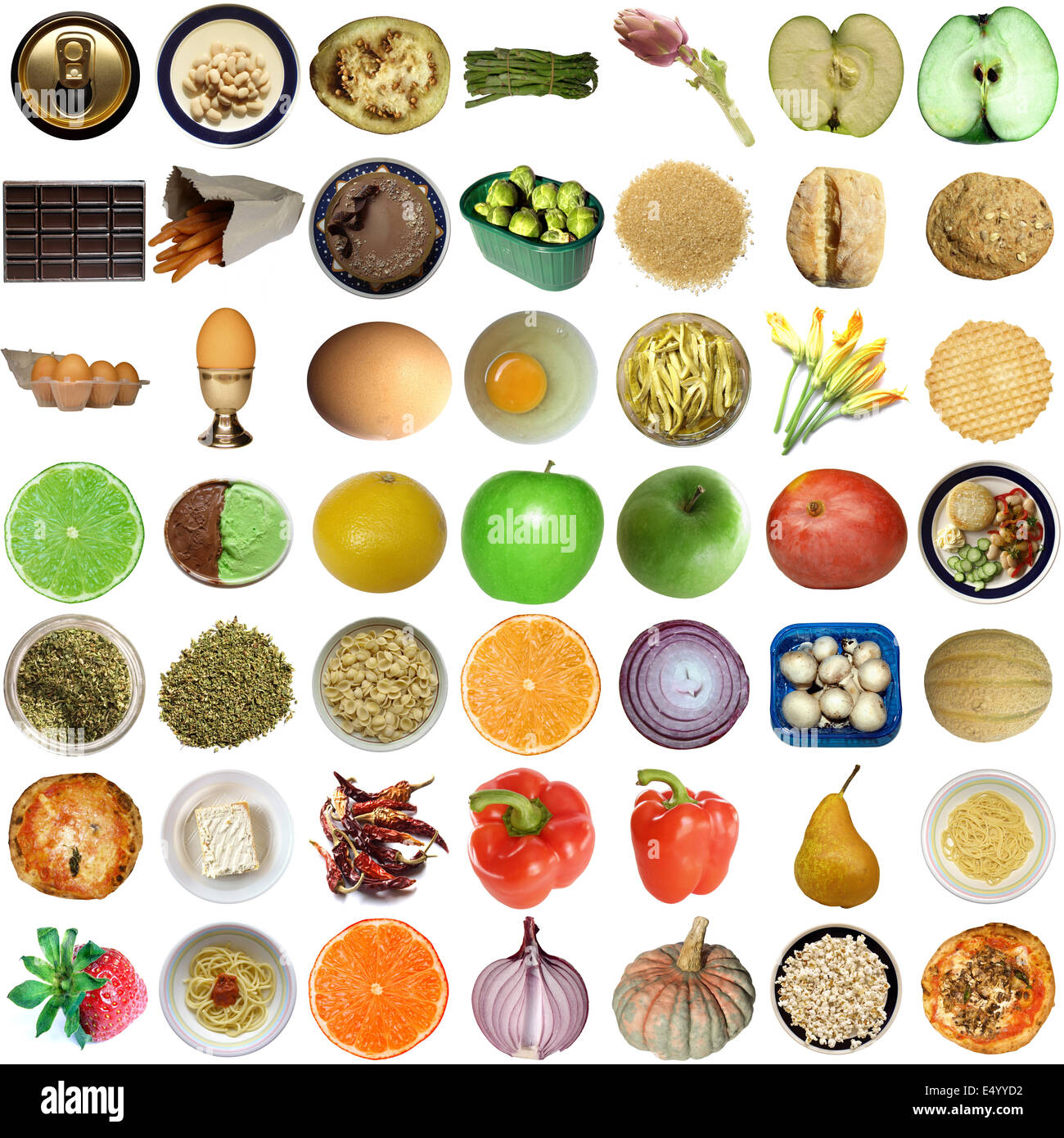 Food collage isolated Stock Photo - Alamy