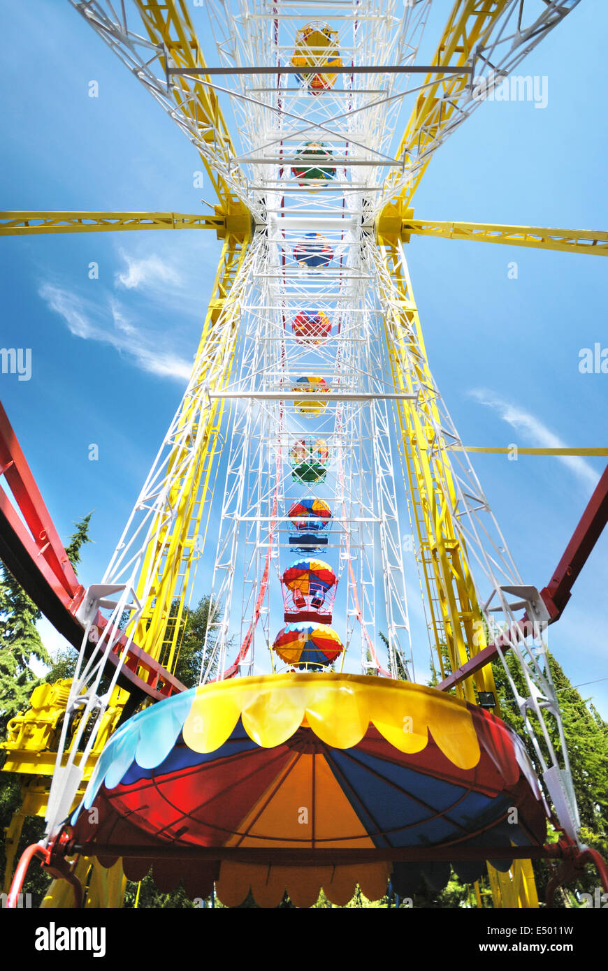 Beautiful colorful ferris wheel Stock Photo - Alamy