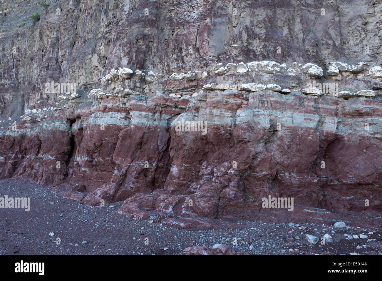 Cliff Face showing Rock Strata in Penarth South Wales UK Stock Photo ...