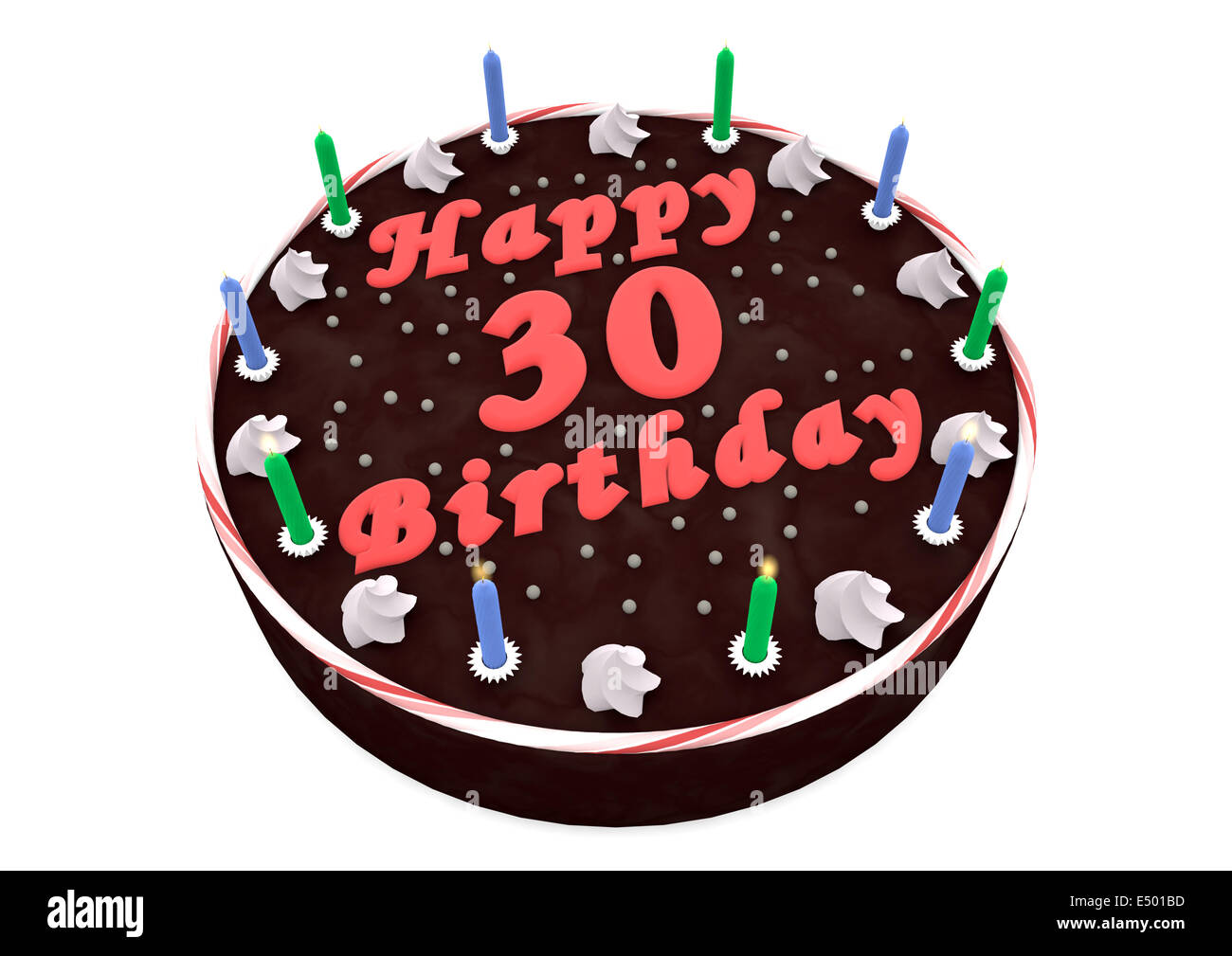 Chocolate cake 30th birthday hi-res stock photography and images - Alamy